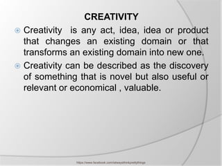 Innovation And Creativity Ppt