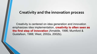 Creativity and innovation | PPTX