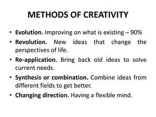 CREATIVITY AND INNOVATION.ppt | Business Administration | Business