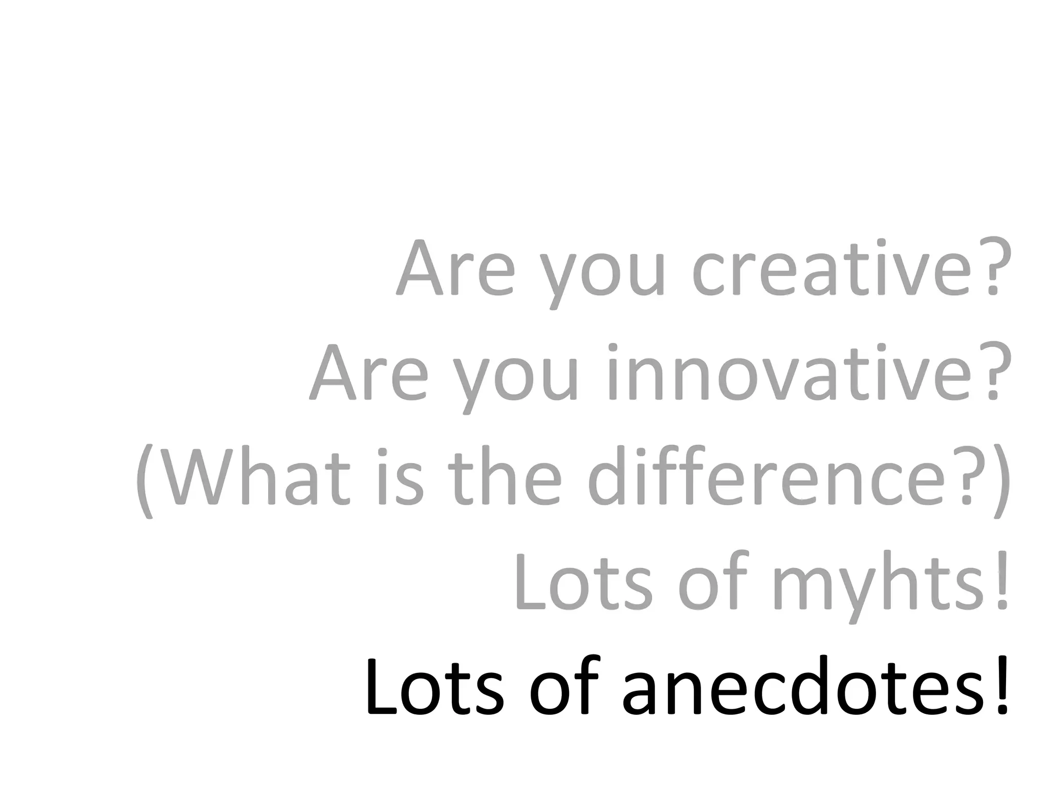 Creativity and innovation for managers | PPT