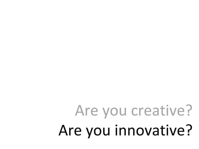 Creativity and innovation for managers | PPT