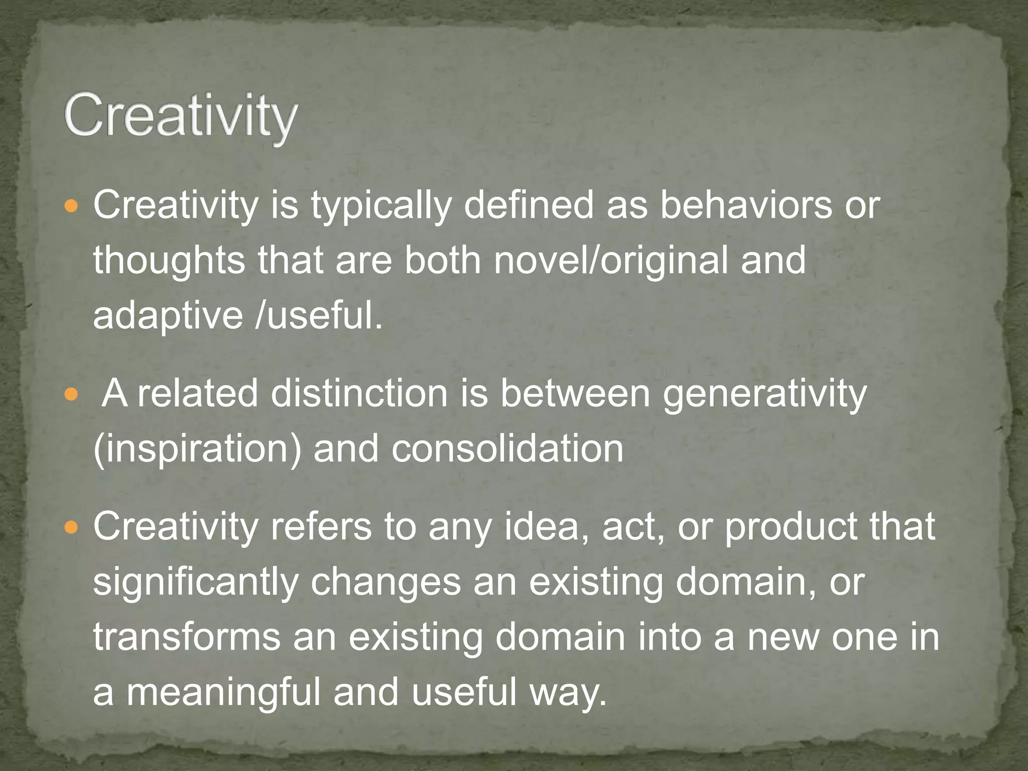 Creativity and mental illness | PPTX