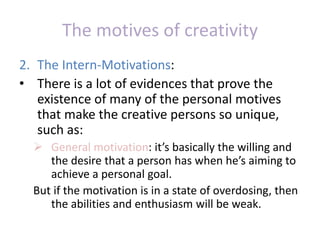 Creativity and psychology | PPTX