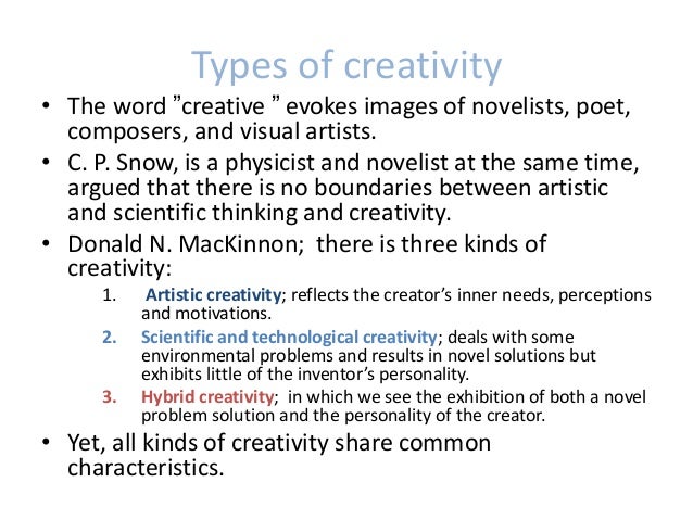 Creativity and psychology