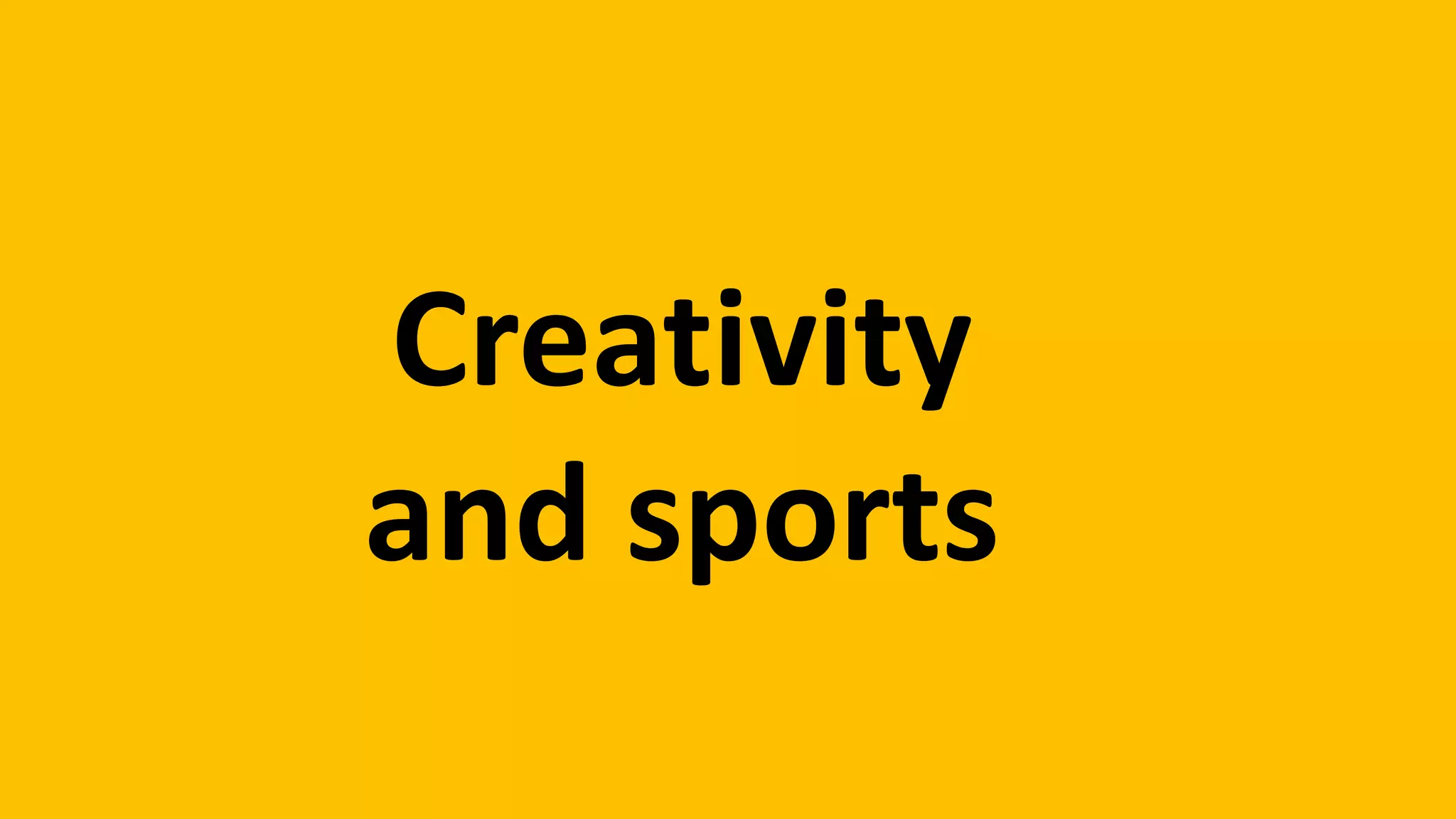 Creativity and sports | PDF