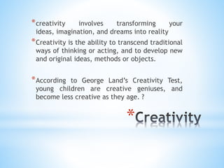 Creativity and strategic thinking | PPTX