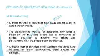 Creativity and the business idea | PPTX