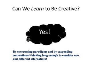 Creativity + Barriers for entrepeneurship | PPTX