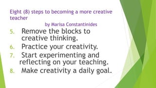 Pedagogy and creativity for teachers | PPTX