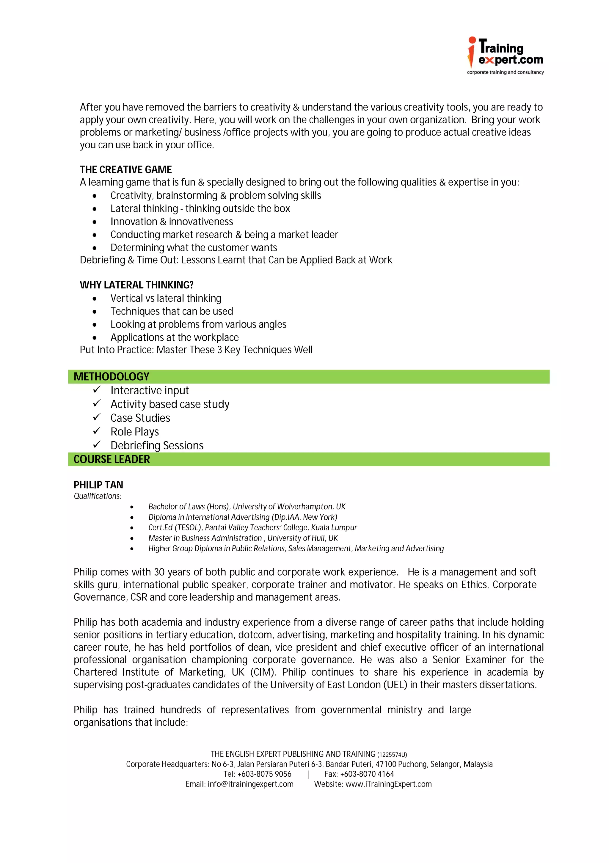 Creativity, critical thinking, problem solving skills public program ...