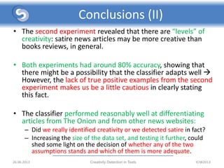 Creativity detection in texts | PPT