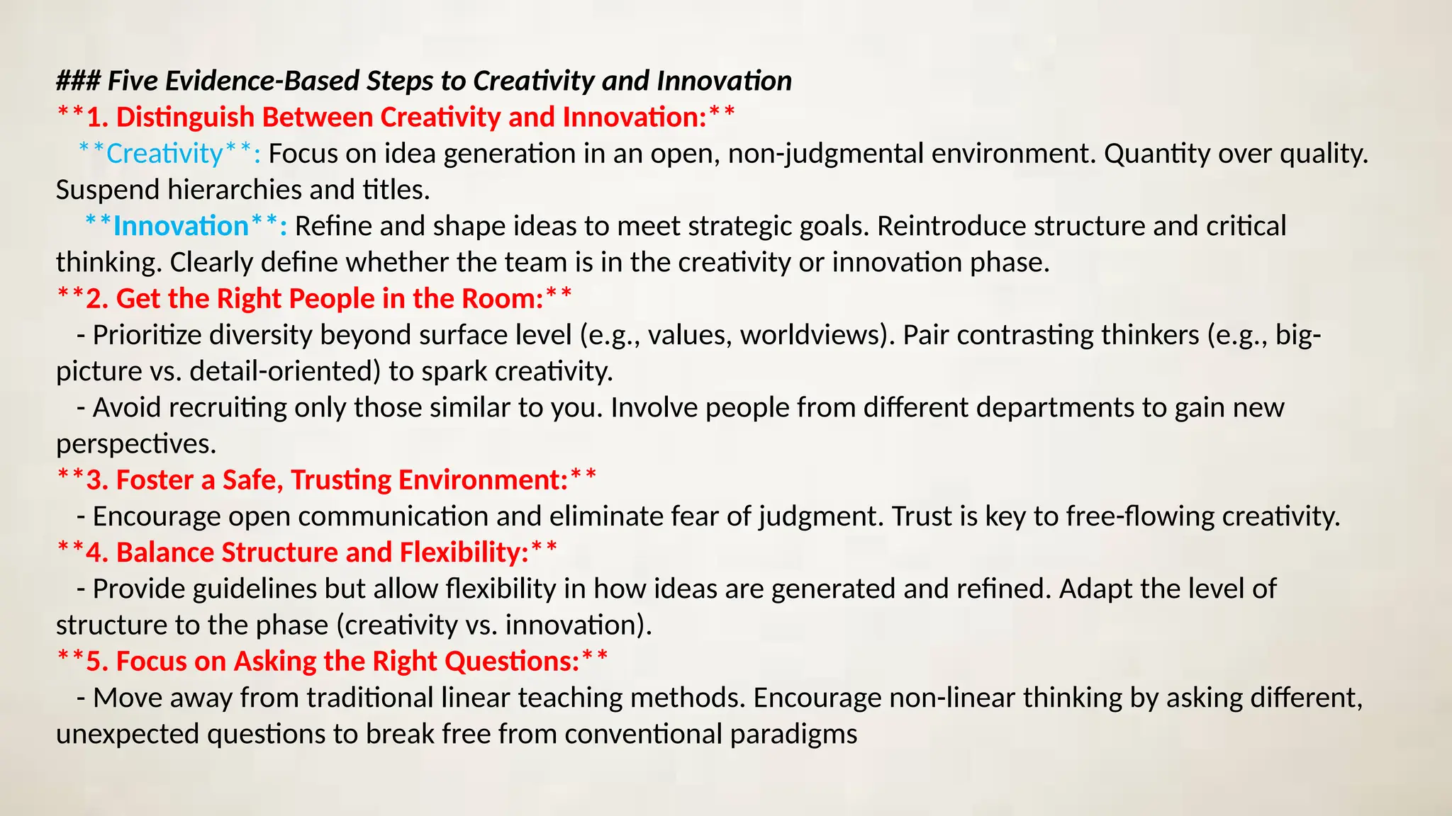 CREATIVITY EBP (Evidence Based Practice) | PPTX