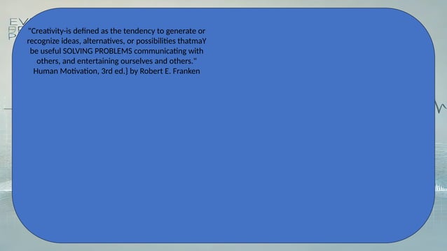 CREATIVITY EBP (Evidence Based Practice) | PPT