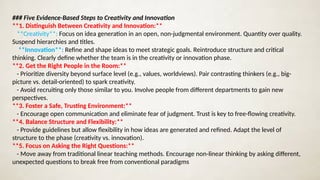 CREATIVITY EBP (Evidence Based Practice) | PPT