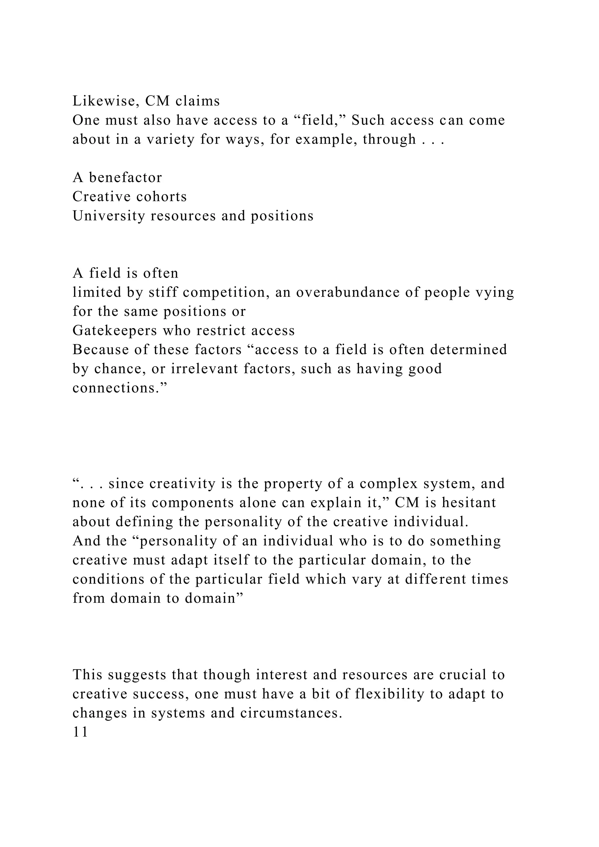 Creativity Flow and the Psychology of Discovery and Invention, .docx