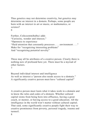 Creativity Flow and the Psychology of Discovery and Invention, .docx