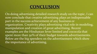 Creativity in Advertisement | PPT