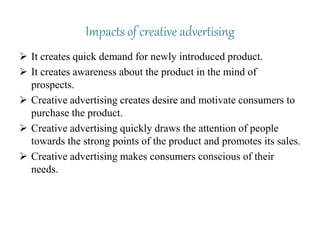 Creativity in advertisement | PPTX