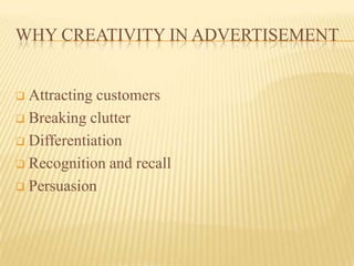 Creativity In Advertising | PPSX