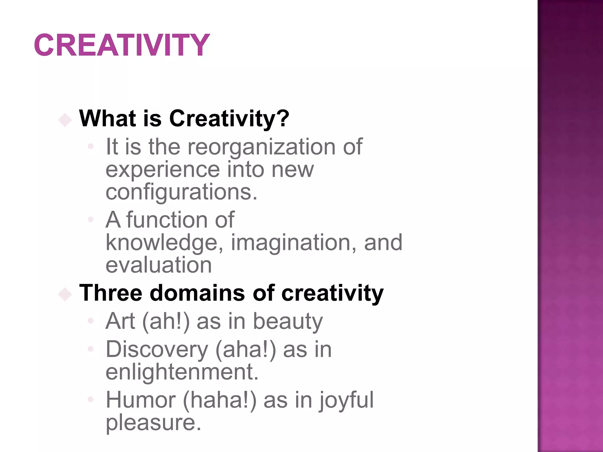 Creativity in management | PPT