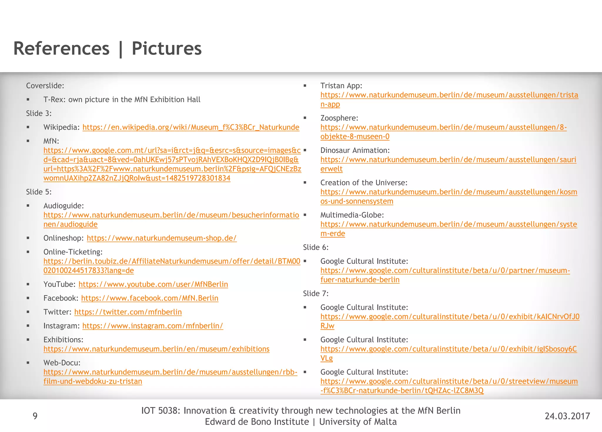 Creativity and Innovation at the Museum fuer Naturkunde Berlin | PPTX