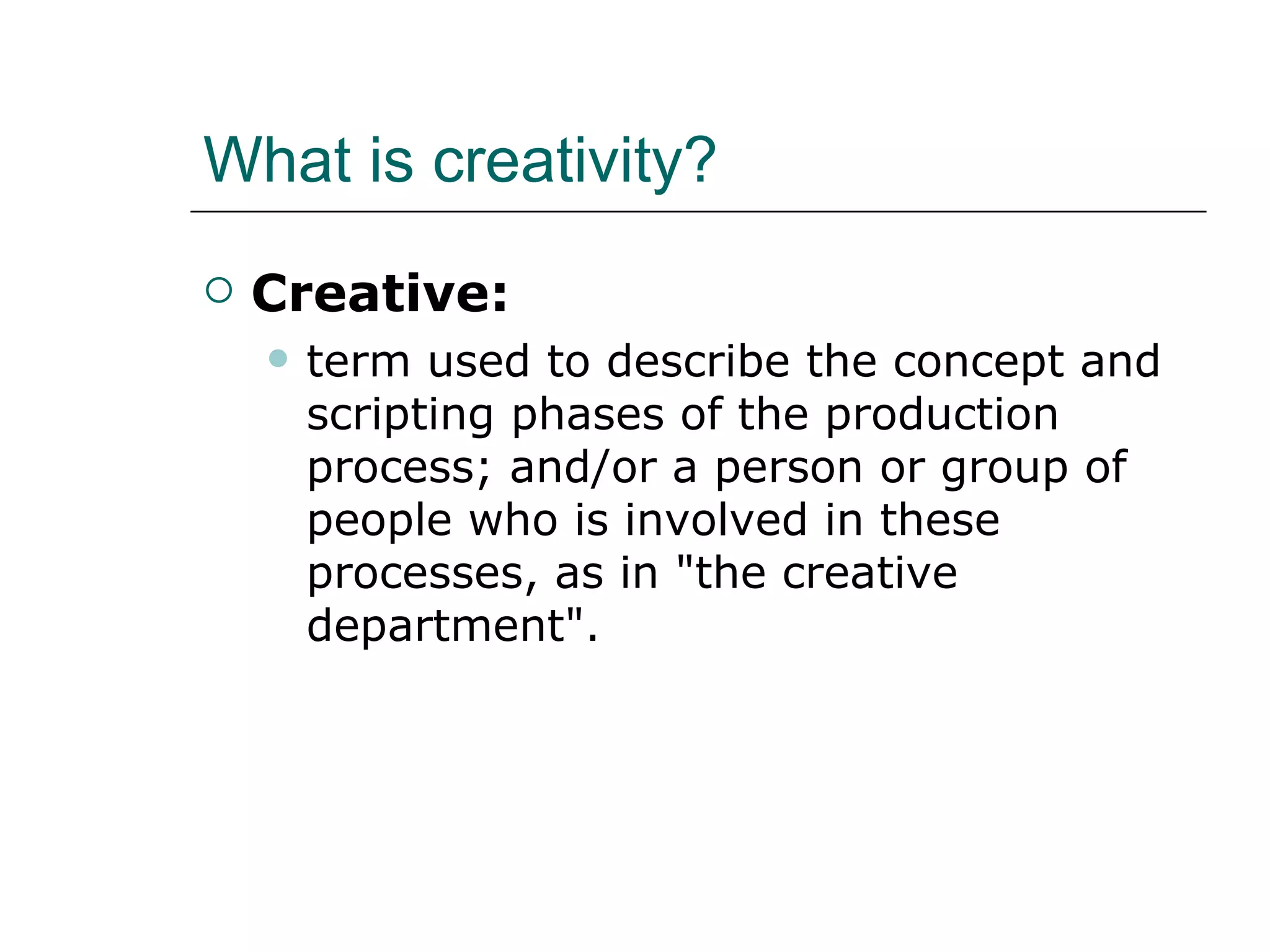 Creativity investigation | PPT | Computer Animation | Computer Software and Applications