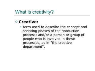 Creativity investigation | PPT | Computer Animation | Computer Software ...