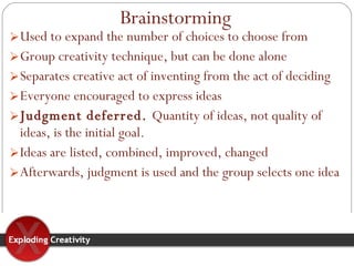 Fundamentals of Creativity | PPT