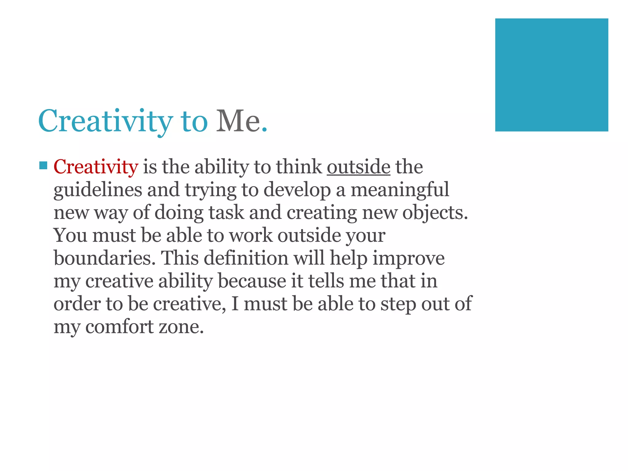 Creativityproject FINAL | PPT