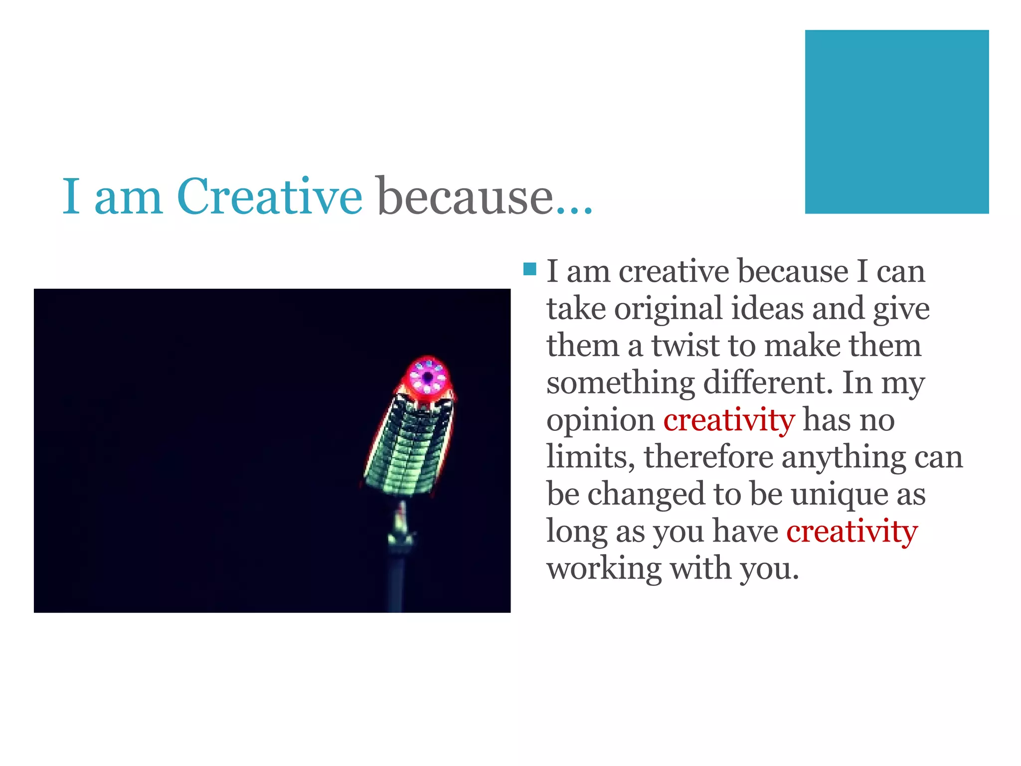 Creativityproject FINAL | PPT