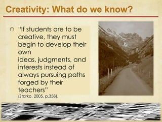 Creativity research presentation | PPTX