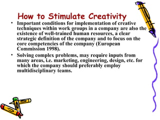 Creativity stimulation & management | PPT