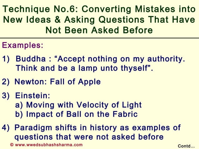 Creativity & Creative Thinking: Creativity techniques | PPT