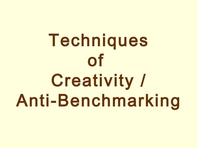 Creativity & Creative Thinking: Creativity techniques | PPT