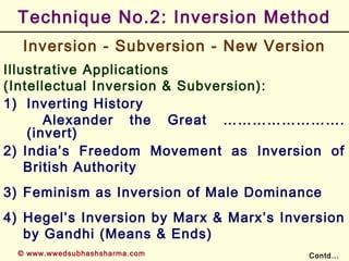 Creativity & Creative Thinking: Creativity techniques | PPT