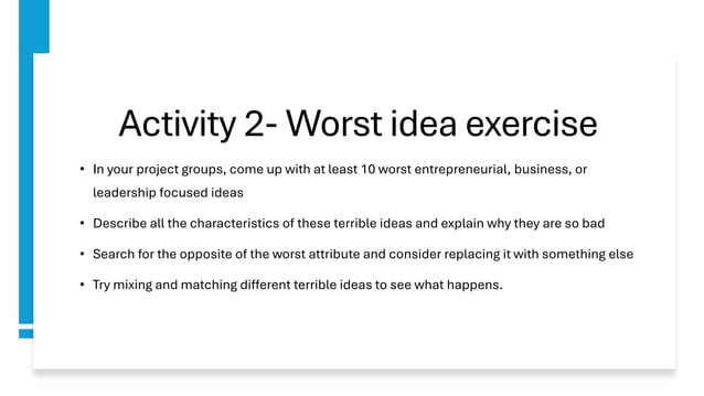 Creativity vs Innovation. Ideation tools | PPT