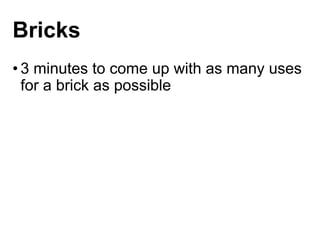 Creativity warm-up exercises | PPT