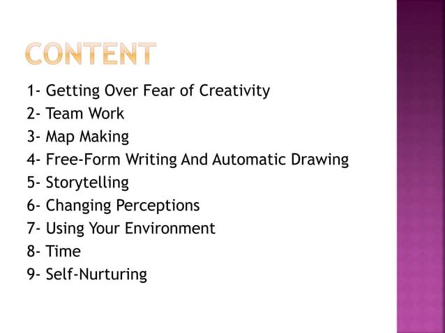 Creativity workshop for teachers | PPTX