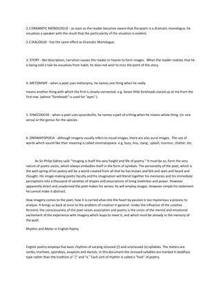 Creative writing terminologies | RTF