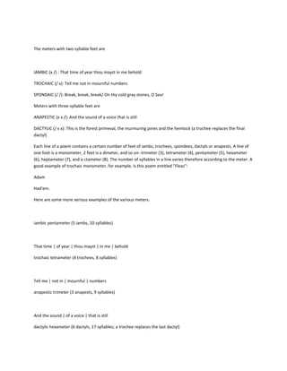 Creative writing terminologies | RTF