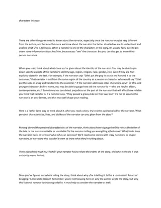 Creative writing terminologies | RTF