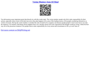 Creator Vs Victim Dilemma | PPT