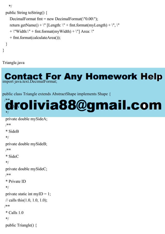 Creat Shape classes from scratch DETAILS You will create 3 shape cla.pdf