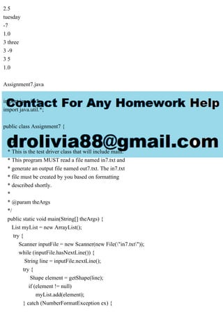 Creat Shape classes from scratch DETAILS You will create 3 shape cla.pdf