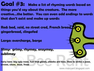 Creature Feature: Poem in 2 Voices | PPT