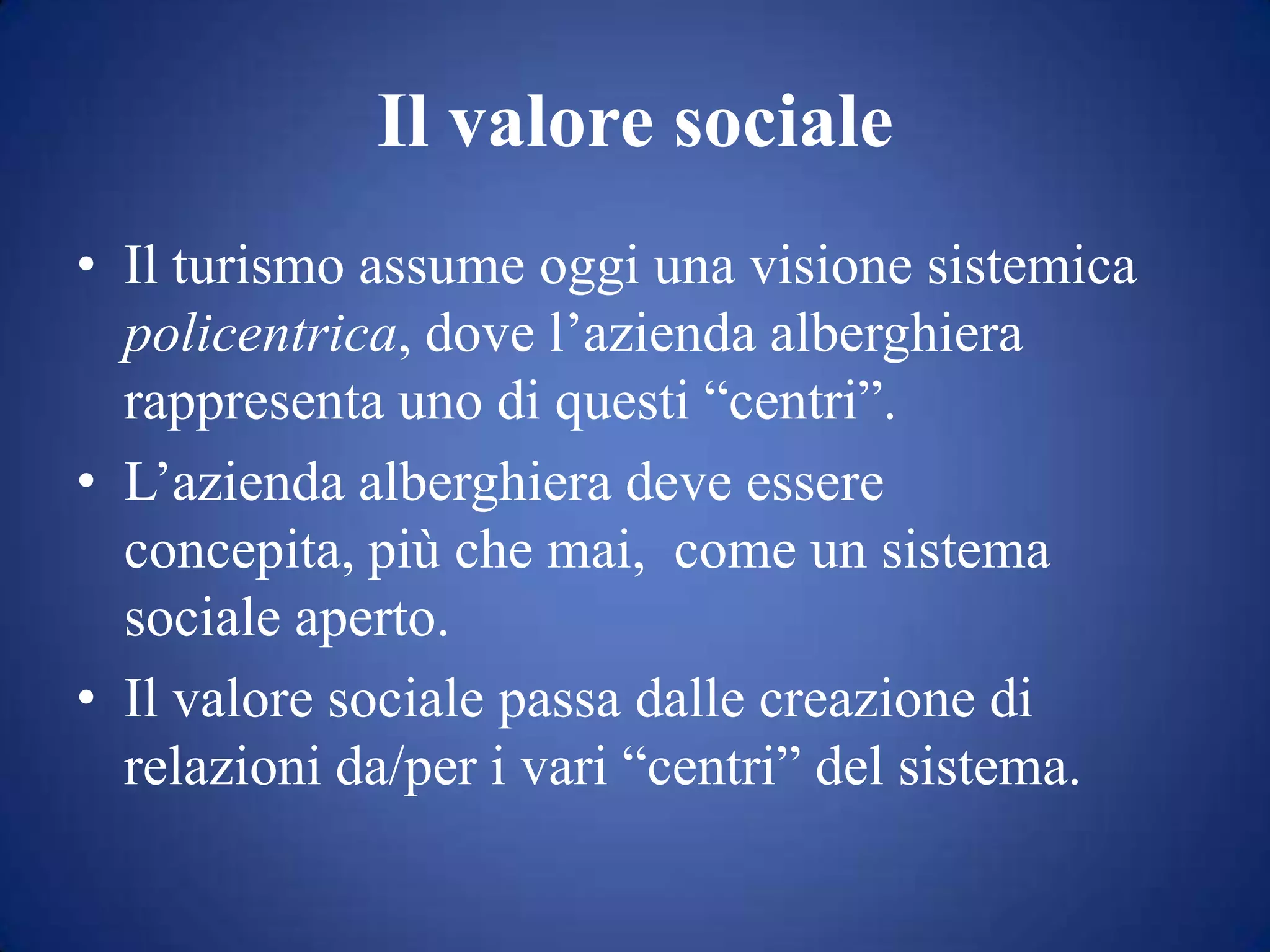 Creazione di Valore Hotel | PPTX