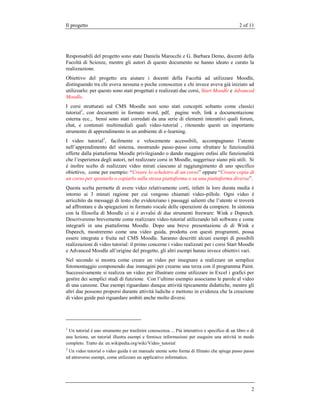 Creazione di video tutorial in un corso moodle | PDF | Video Software | Computer Software and ...