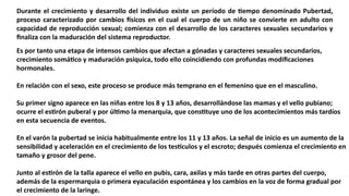 Crecimiento y Desarrollo en Adolescencia, Juventud y Adultez: Cambios ...