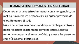 Cómo Demostrar el Amor a los Hermanos: Servicio y Sinceridad Cristiana ...