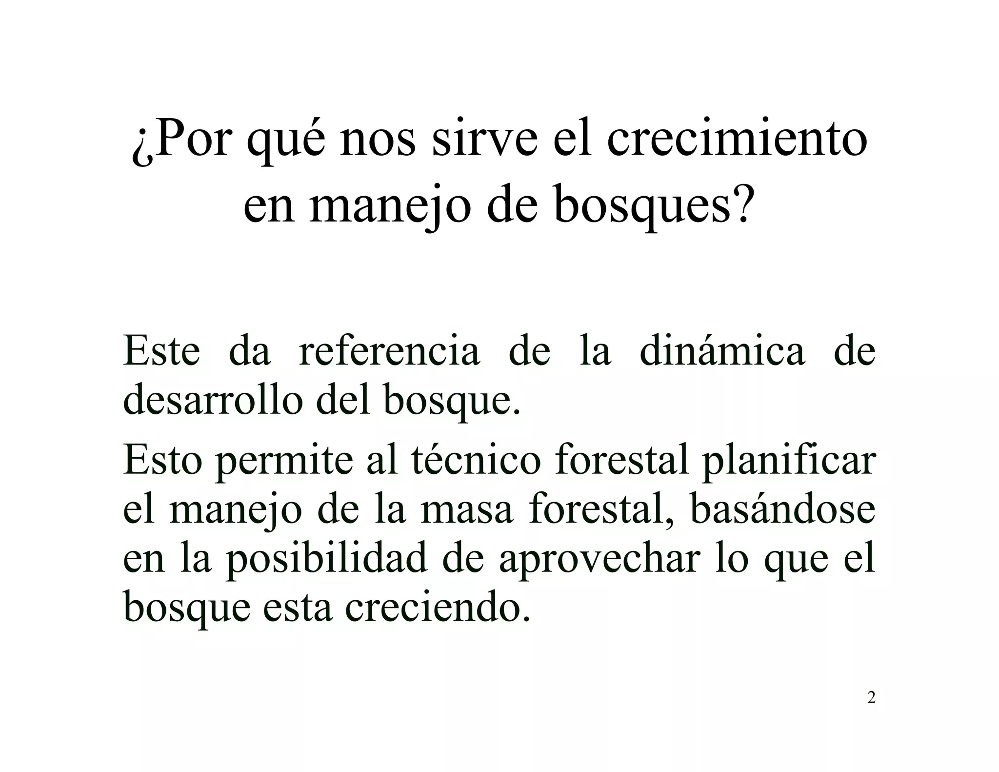 Crecimiento en masas forestales | PDF